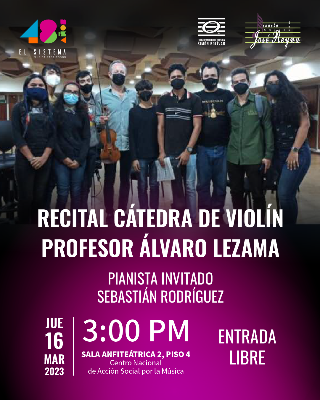 Recital Cátedra de Violín del Profesor Álvaro Lezama – El Sistema